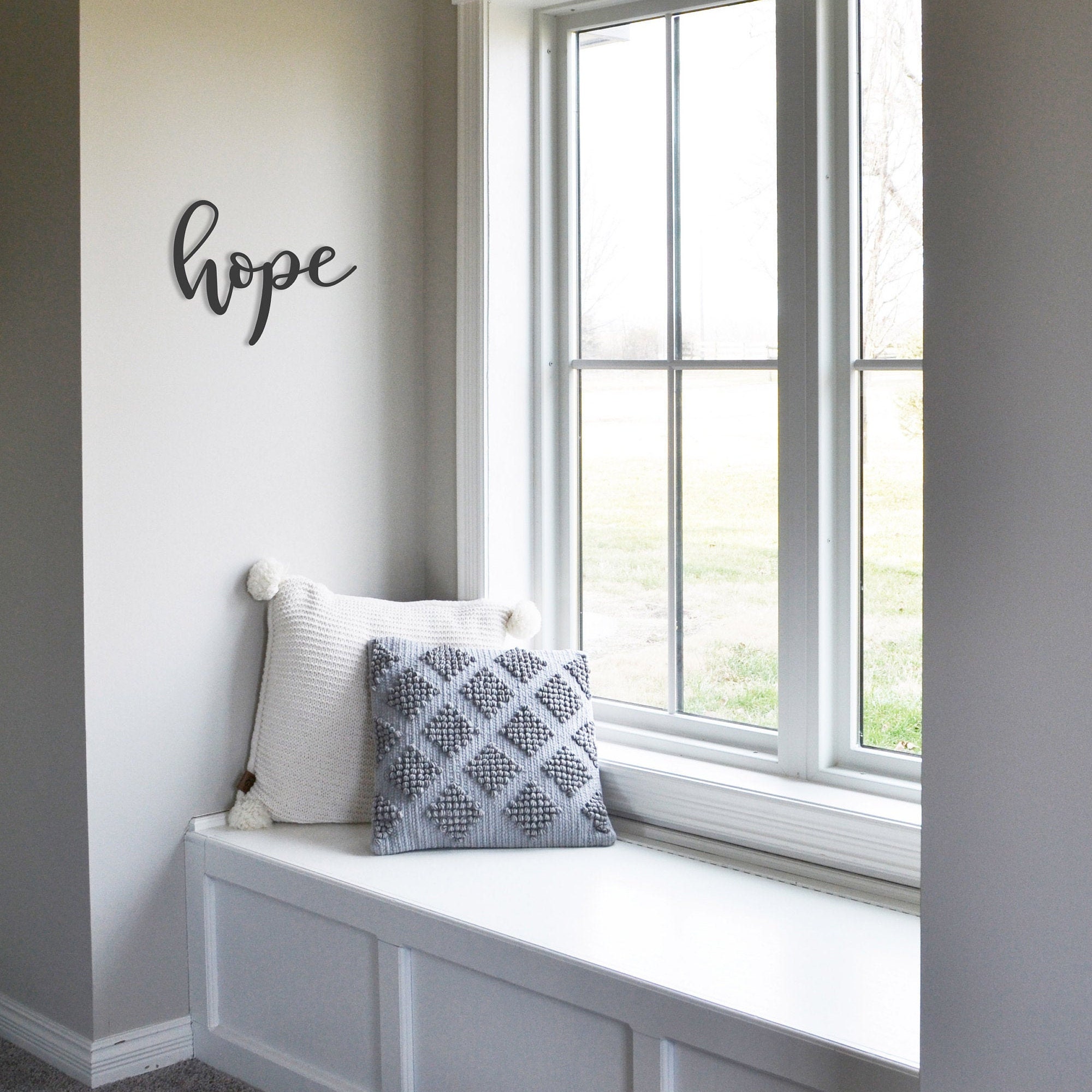 Hope Metal Sign Metal Wall Art Hope Sign Metal Words | Etsy