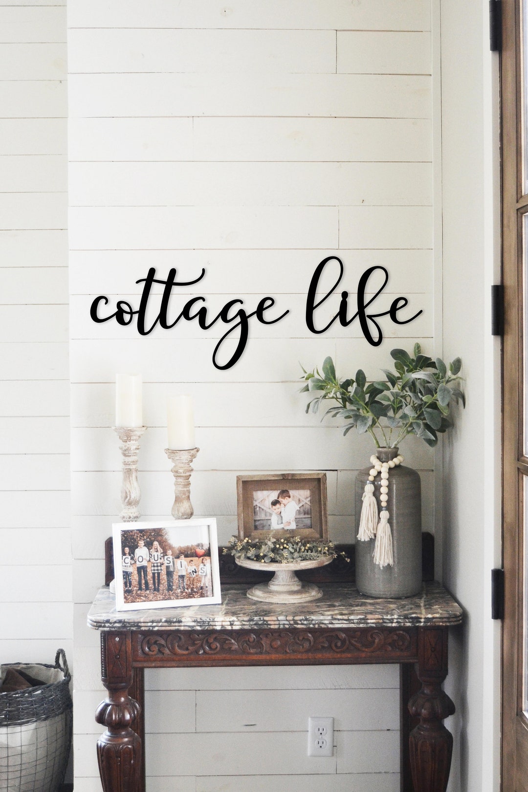 Cottage Life Metal Sign - Metal Wall Art - Cottage Sign - Metal Words ...