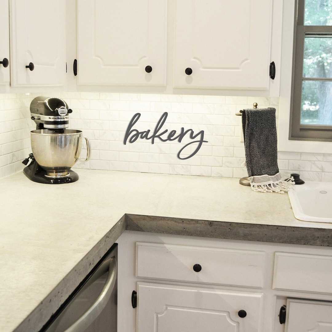 Bakery Metal Sign - Metal Wall Art - Kitchen Sign - Metal Words ...