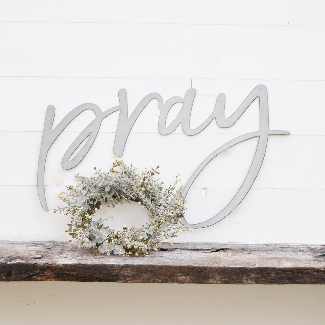Pray Metal Sign Metal Wall Art Pray Sign Metal Words - Etsy