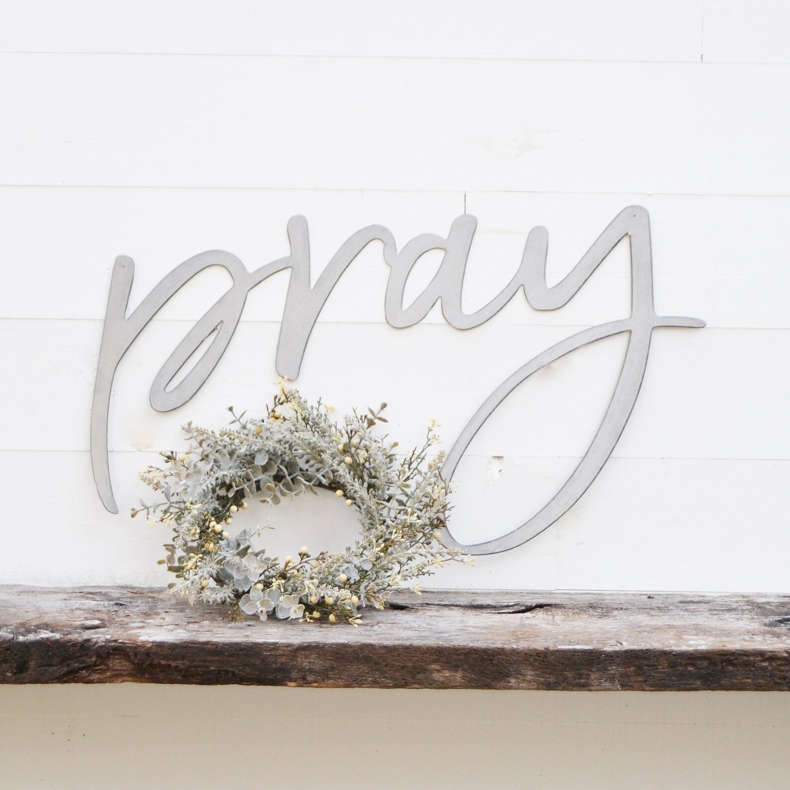 Pray Metal Sign Metal Wall Art Pray Sign Metal Words - Etsy