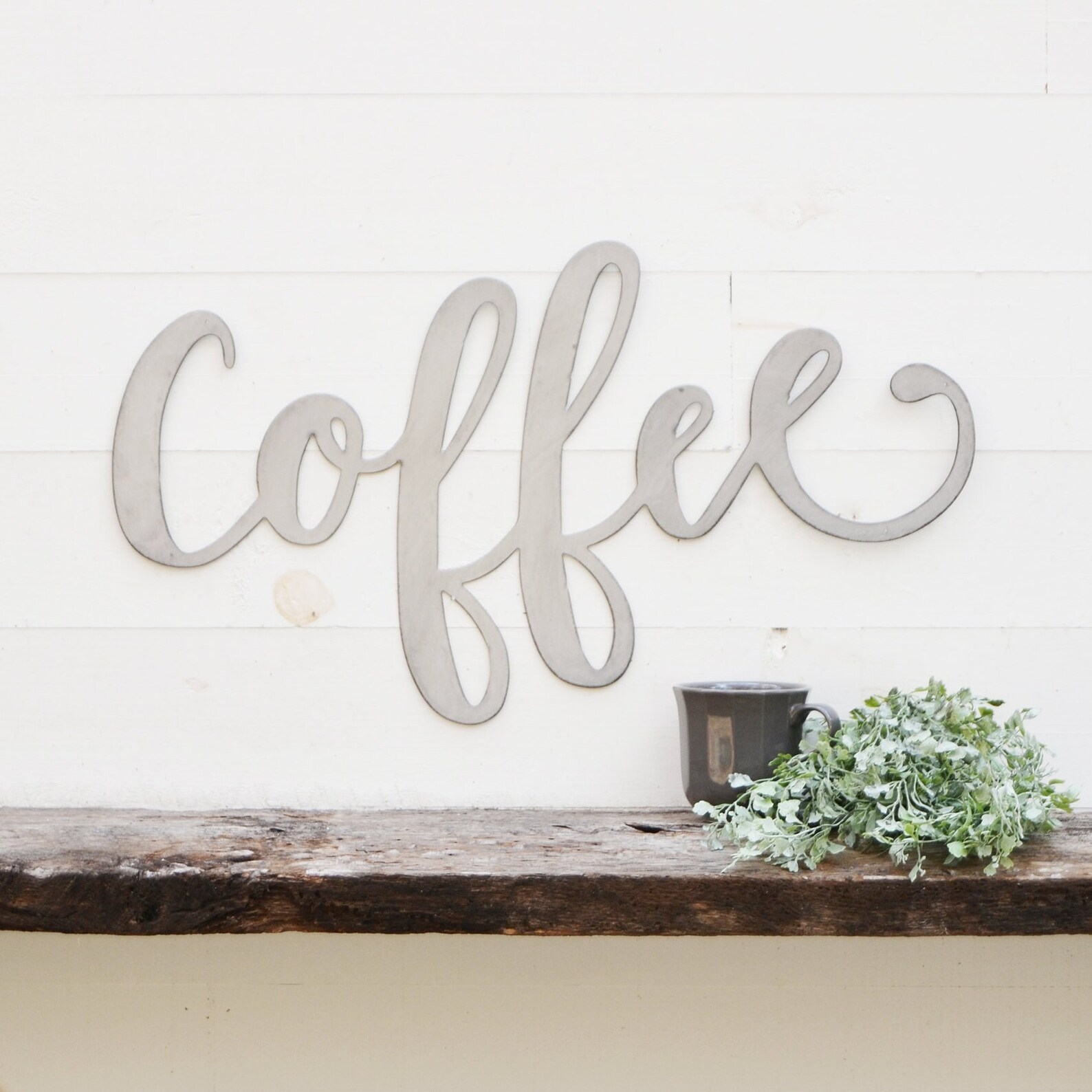 Coffee Metal Sign Metal Wall Art Coffee Sign Metal Words | Etsy