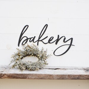 Bakery Metal Sign - Metal Wall Art - Kitchen Sign - Metal Words ...