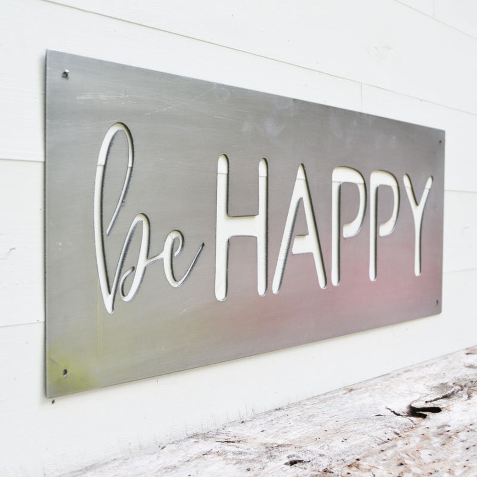 Be Happy Full Metal Sign Metal Sign Happy Metal Happy - Etsy