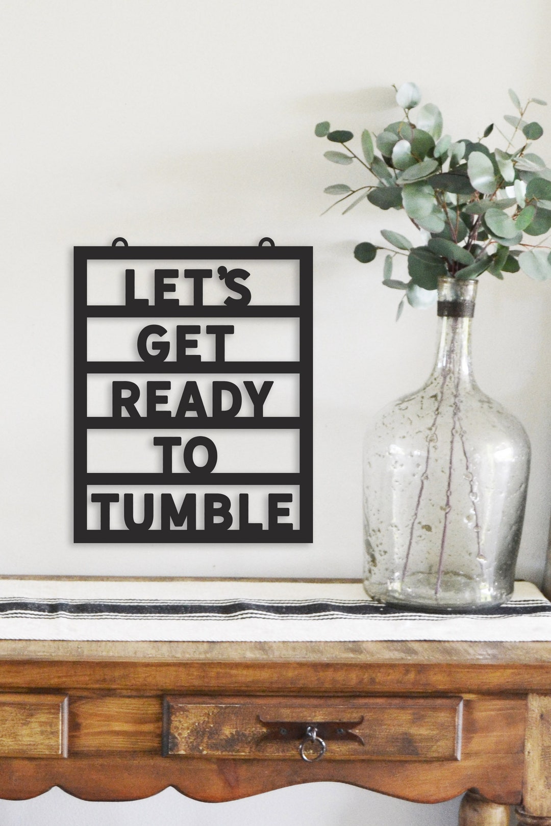 Let's Get Ready to Tumble Metal Sign Laundry Room Decor Laundry Sign ...
