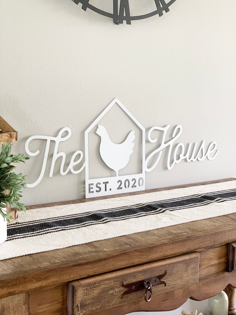 The Hen House Metal Wall Art Hen House Metal Sign Wall - Etsy