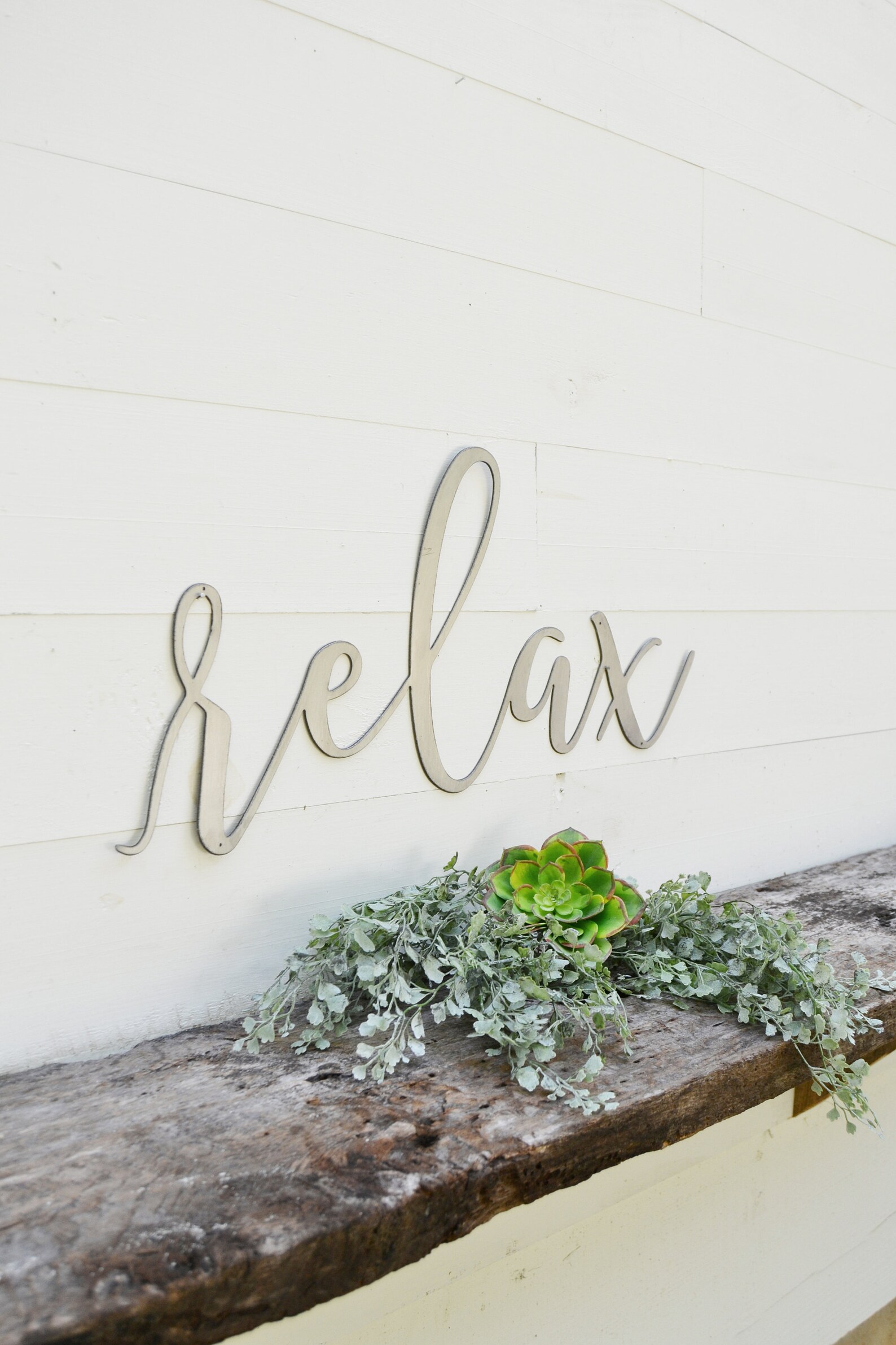 Relax Metal Sign Metal Wall Art relax Sign Metal Words - Etsy