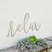Relax Metal Sign Metal Wall Art relax Sign Metal Words - Etsy