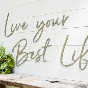 Live Your Best Life Individual Metal Words Metal Sign - Etsy