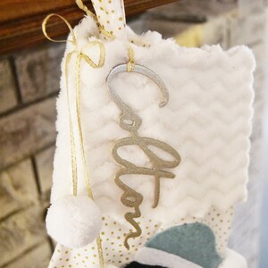 Stocking Name Stocking Names Metal Stocking Name Tag Christmas Decor ...