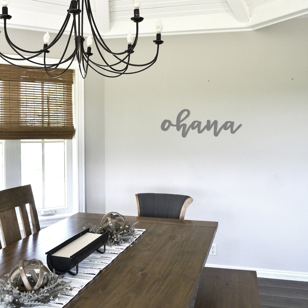 Ohana Metal Sign Metal Wall Art Ohana Sign Metal Words Family Disney ...