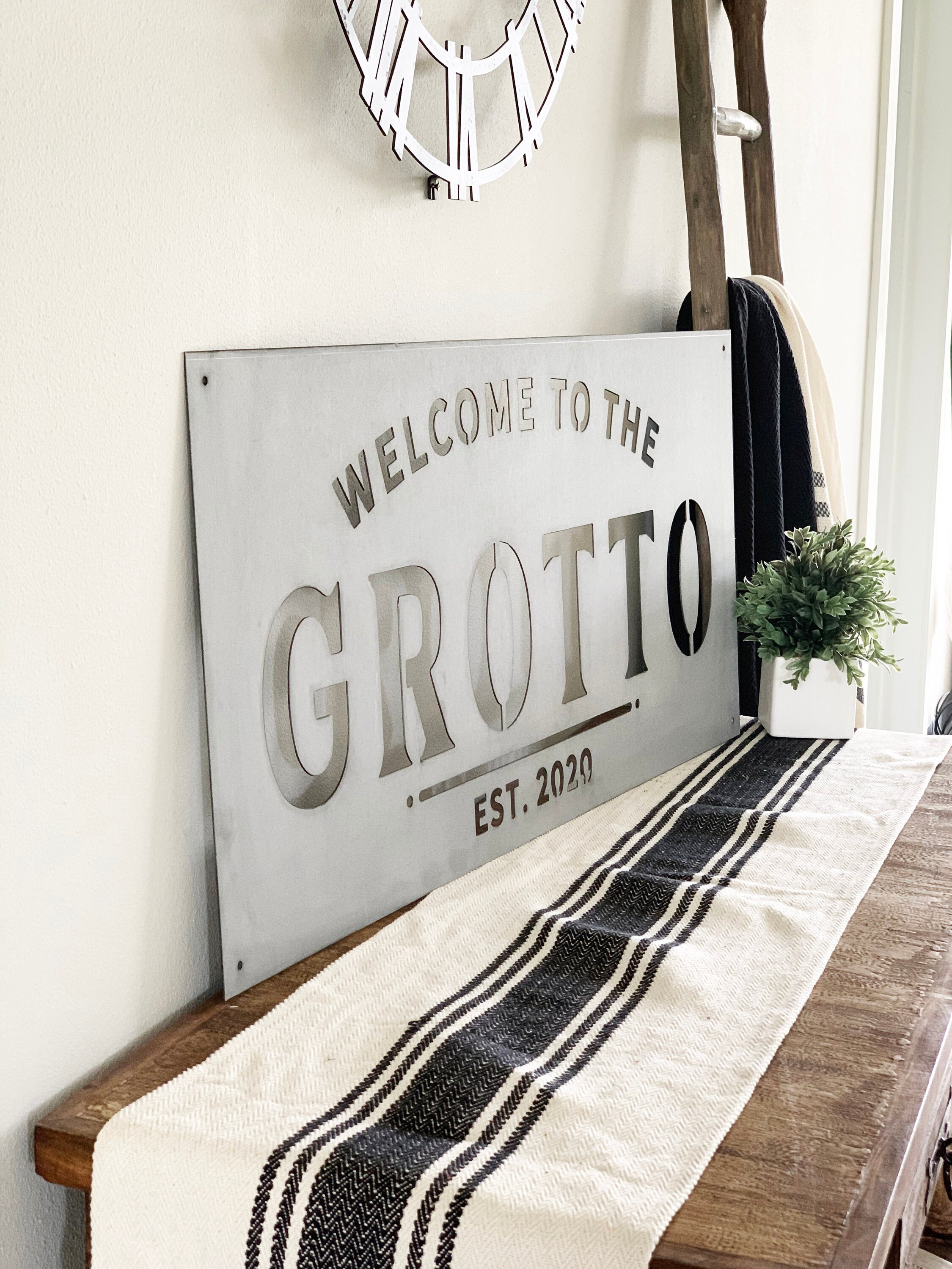 Welcome to the Grotto Grotto Memories Custom Metal Sign | Etsy