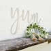 Yum Metal Sign Metal Wall Art Yum Sign Metal Words Metal Wall Decor ...