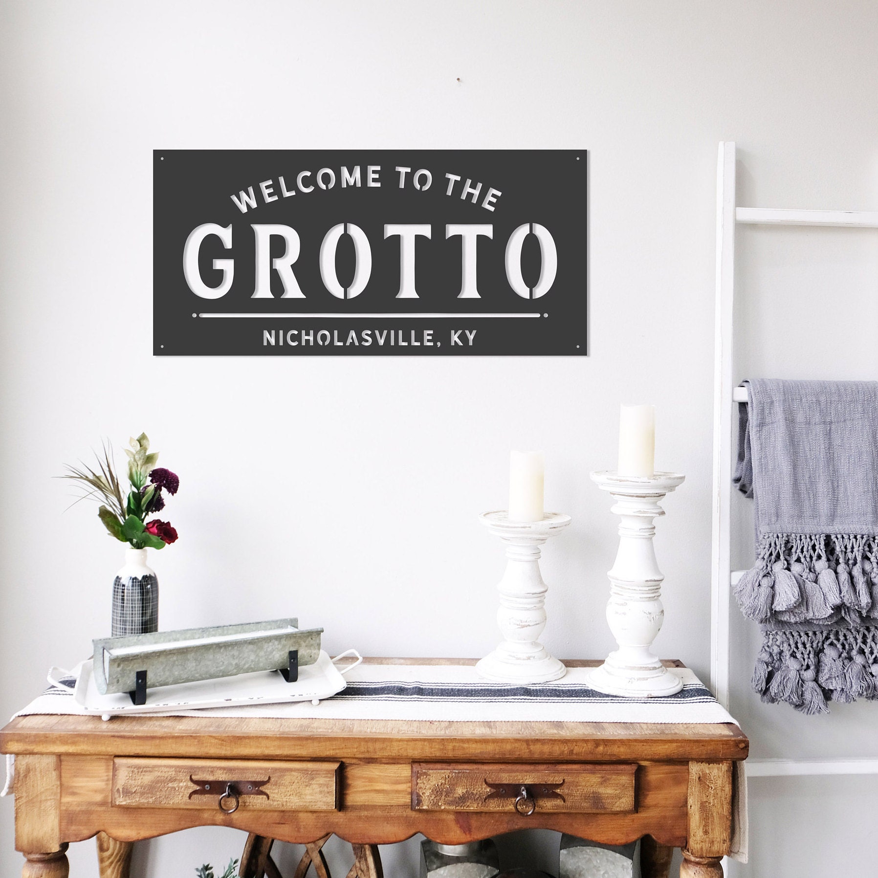 Welcome to the Grotto Grotto Memories Custom Metal Sign | Etsy