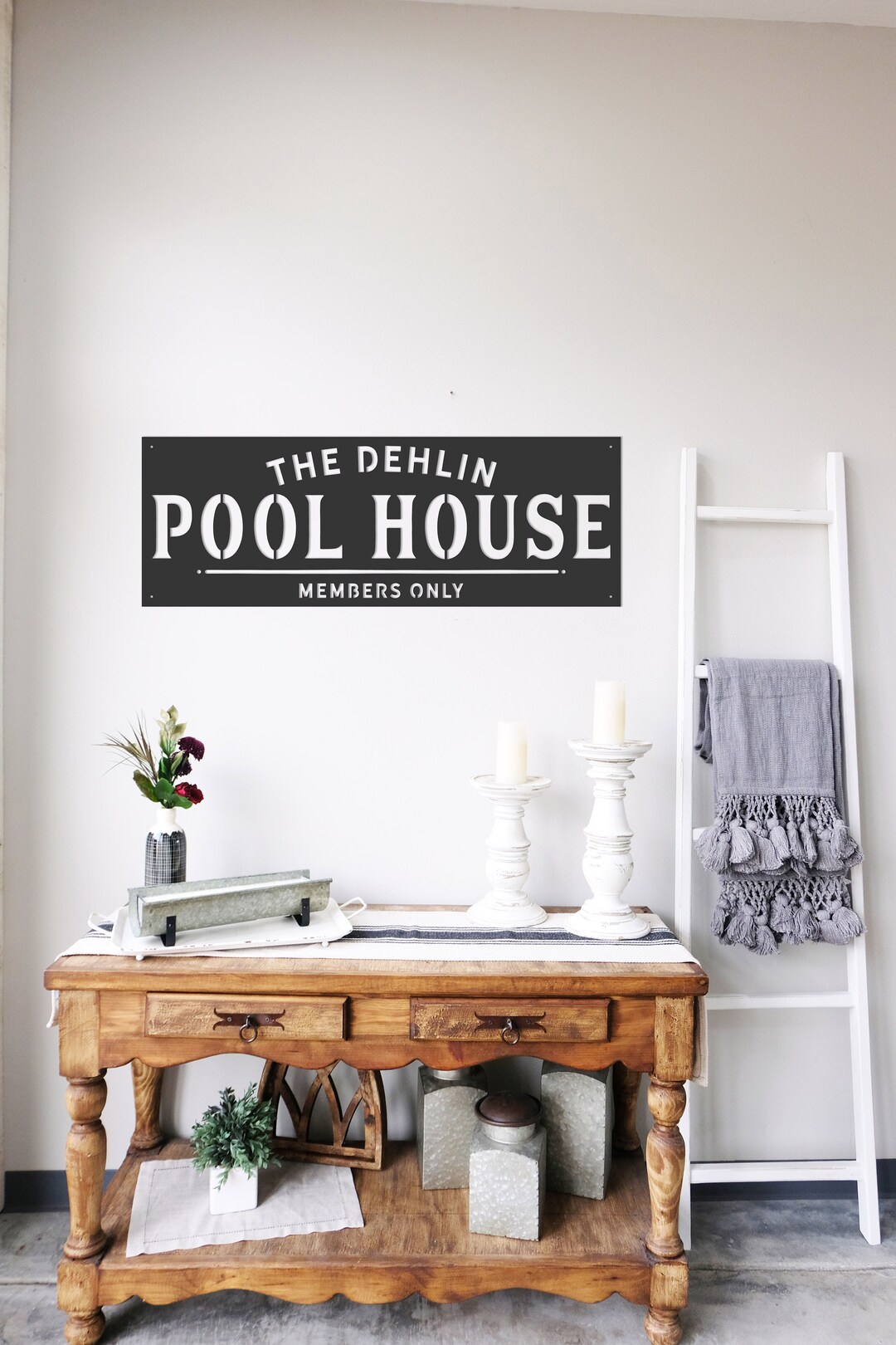 Personalized Pool House Established Sign Backyard Memories Custom Metal ...