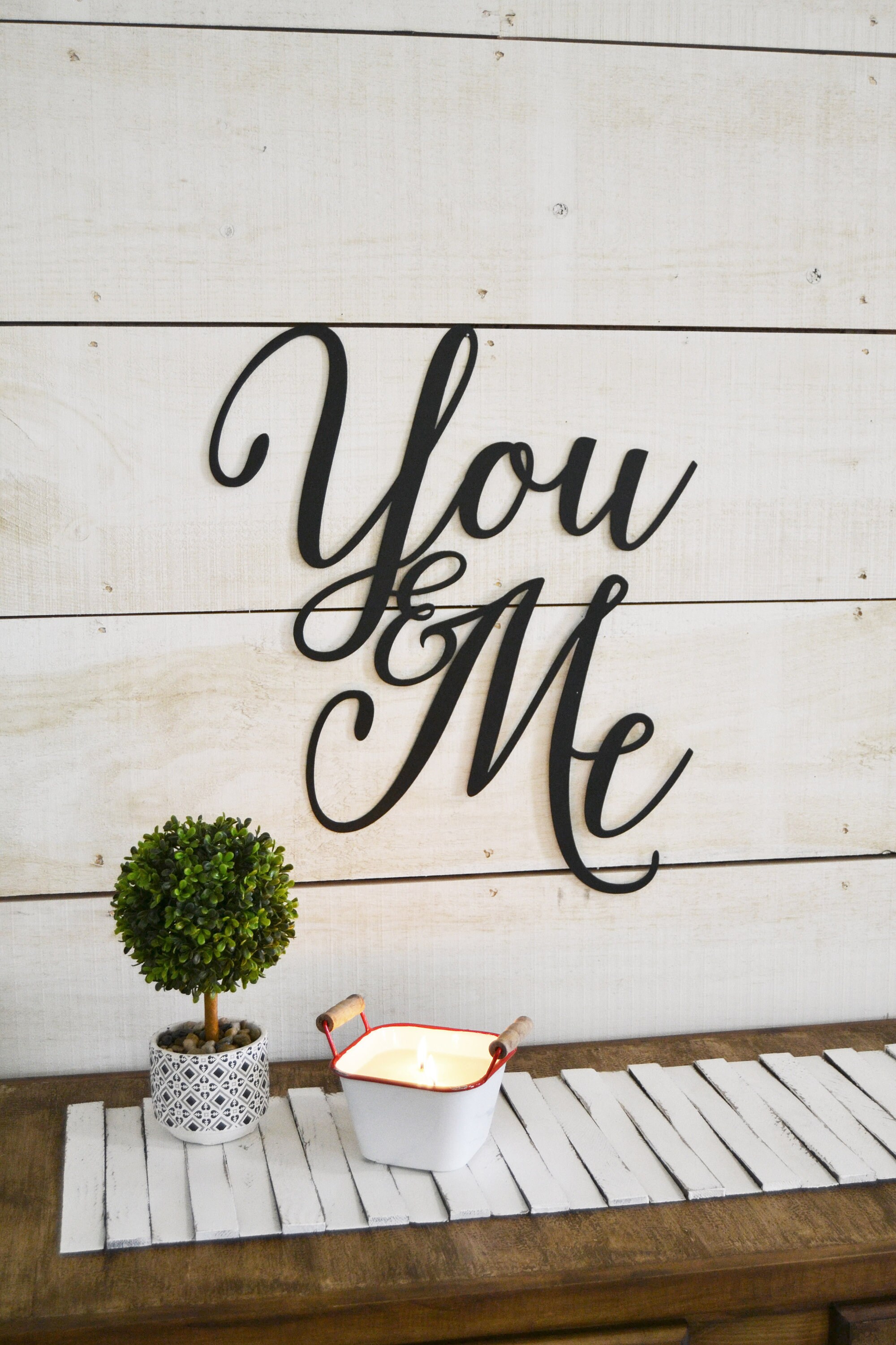 You & Me Metal Wall Sign – Anniversary, Wedding Gift - Etsy