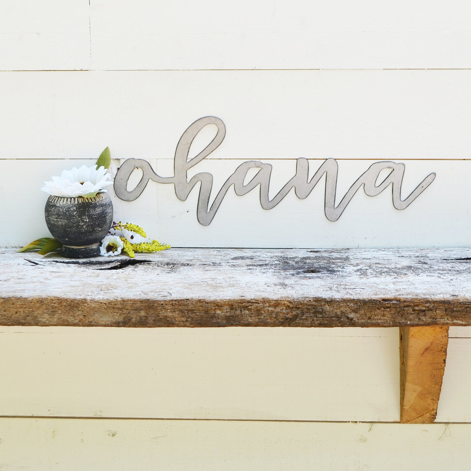 Ohana Metal Sign Metal Wall Art ohana Sign Metal Words | Etsy