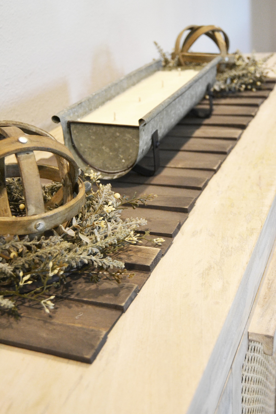 Briarsmoke Wooden Table Runner - Rustic Home Decor - Tabletop ...