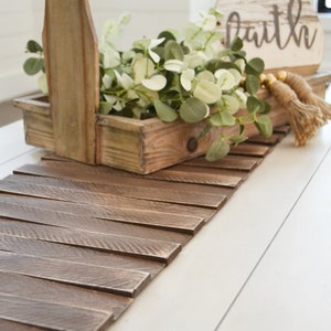 Wooden Table Runner - Rustic Home Decor - Tabletop Centerpiece ...