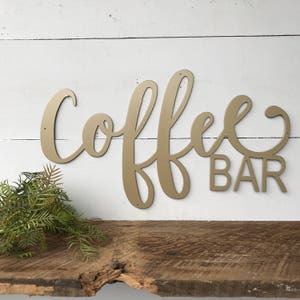 Coffee BAR Metal Sign Metal Wall Art Coffee Bar Sign Metal Wordscoffee ...