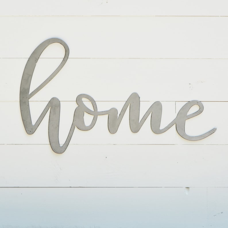 Home Metal Sign Metal Wall Art Home Sign Metal Words - Etsy