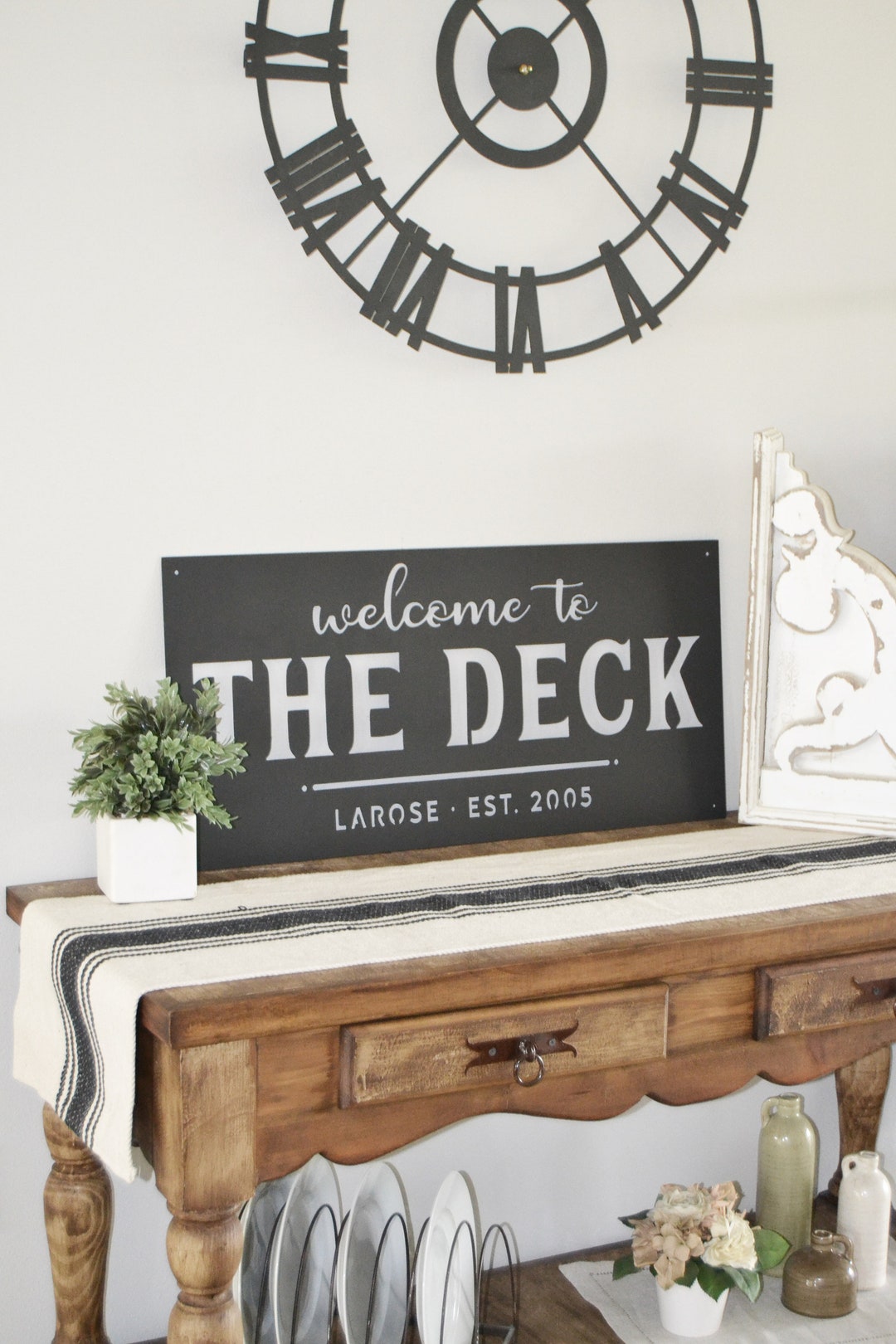 Personalized Metal Welcome Sign: Custom Established Date Porch Decor - Etsy