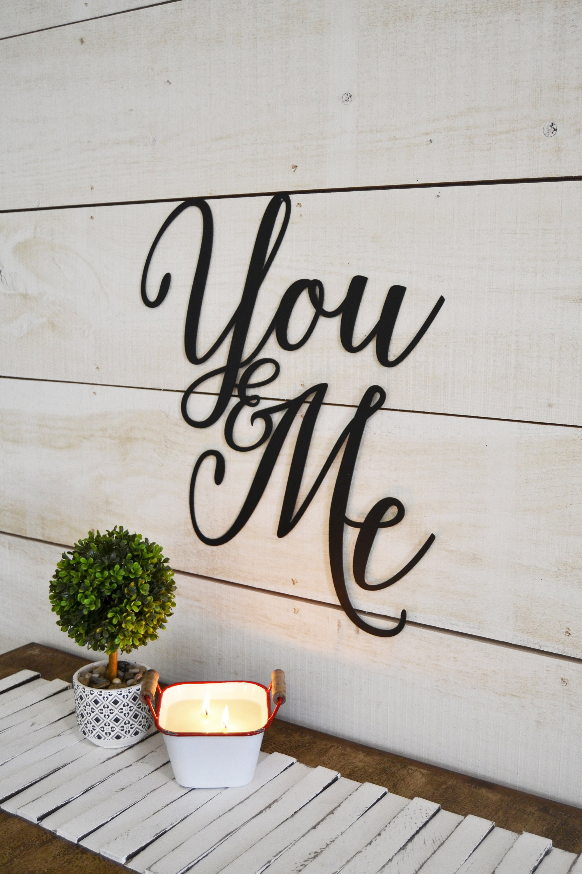 You & Me Metal Sign Metal Wall Art You and Me Sign Metal | Etsy