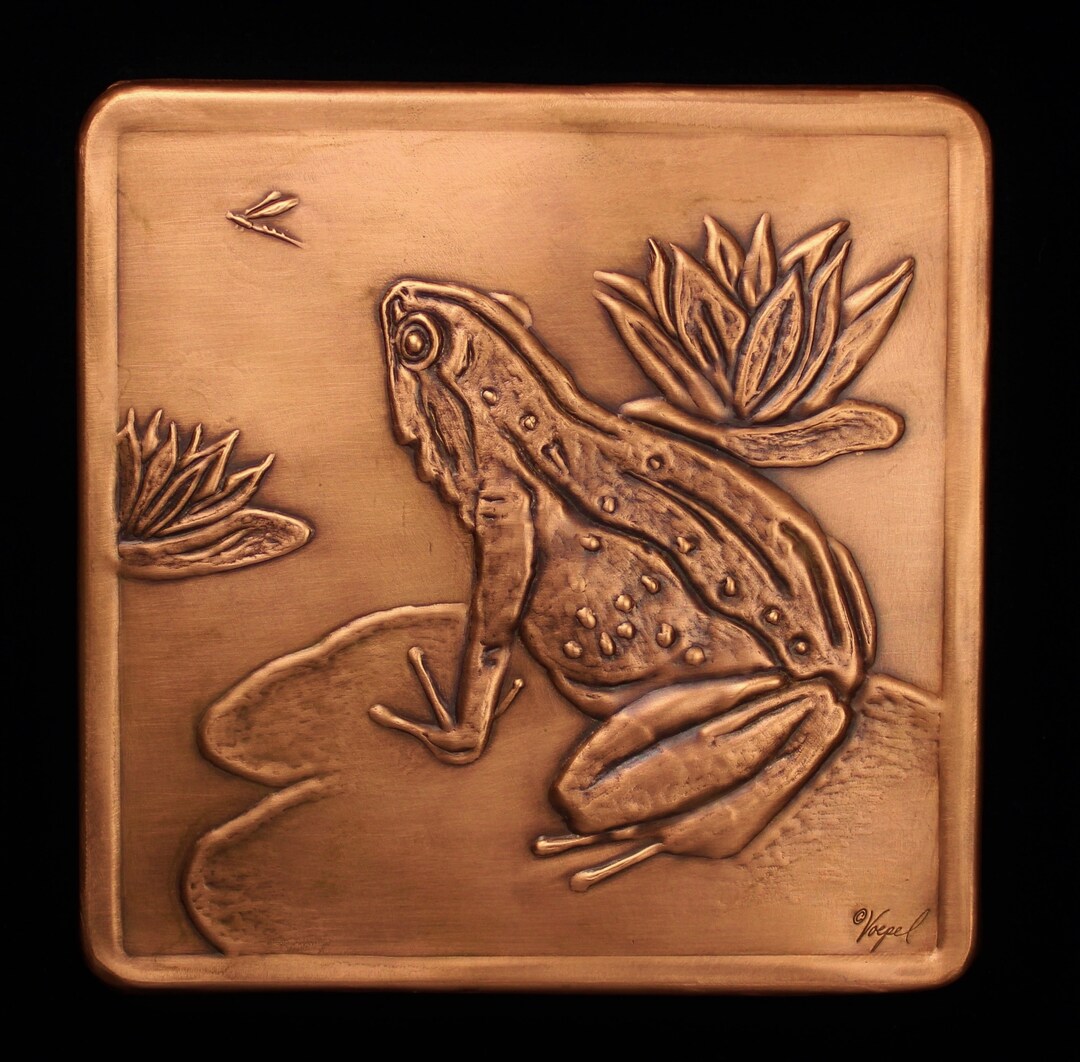 Frog Tile With Water Lilies, 9" X 9"x 1/4", FWLT99 - Etsy