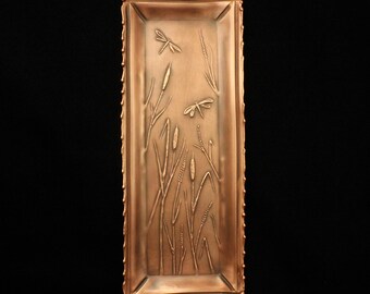 Dragonfly Hand Painted Ceramic Art Tile 8x8 Inches With - Etsy