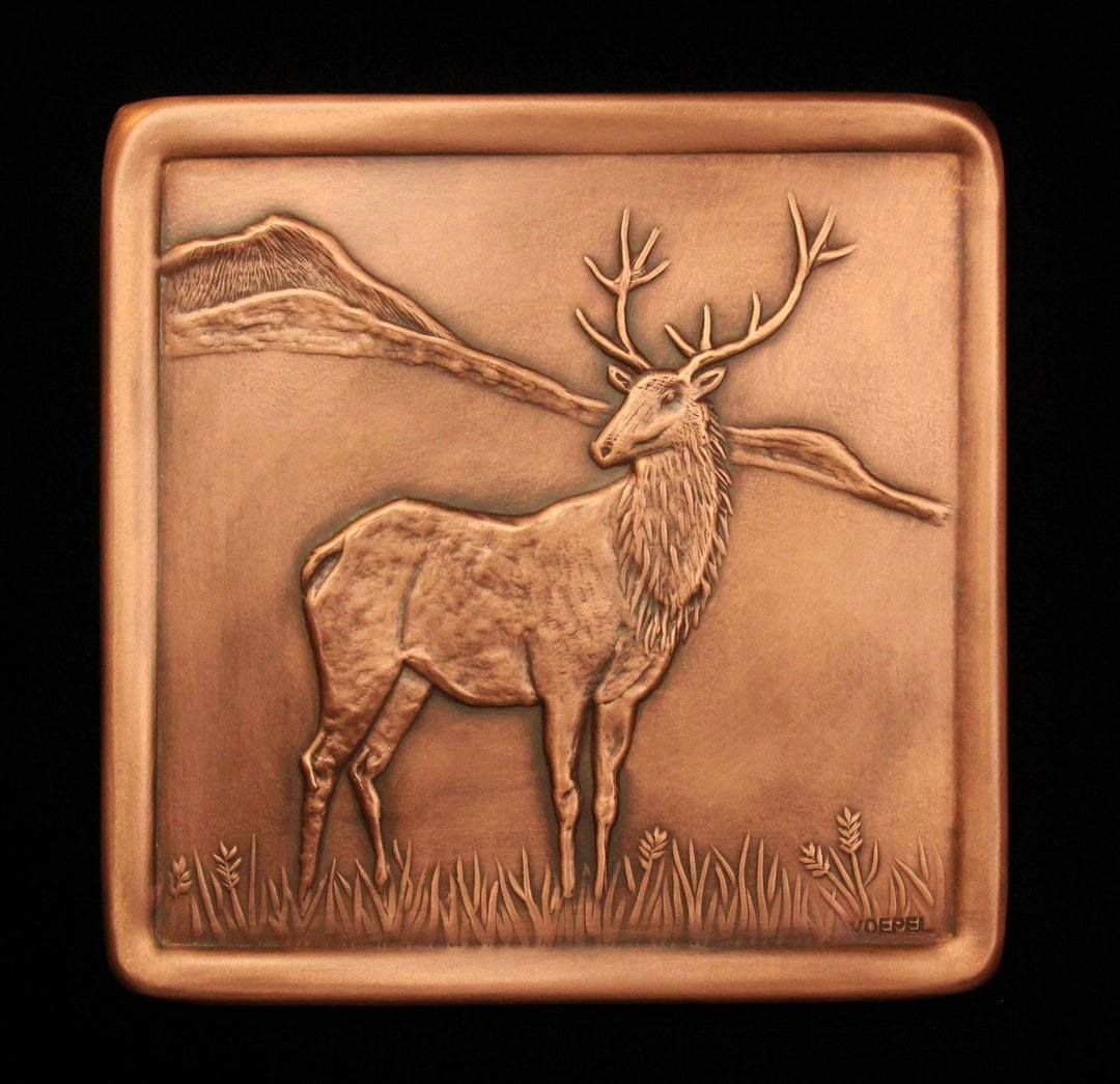 Elk Tile, 6 X 6 X 1/4, Copper, Engraved Personalization Available ...