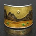 Golden Desert Landscape Cuff Bracelet Southwestern With 23K - Etsy