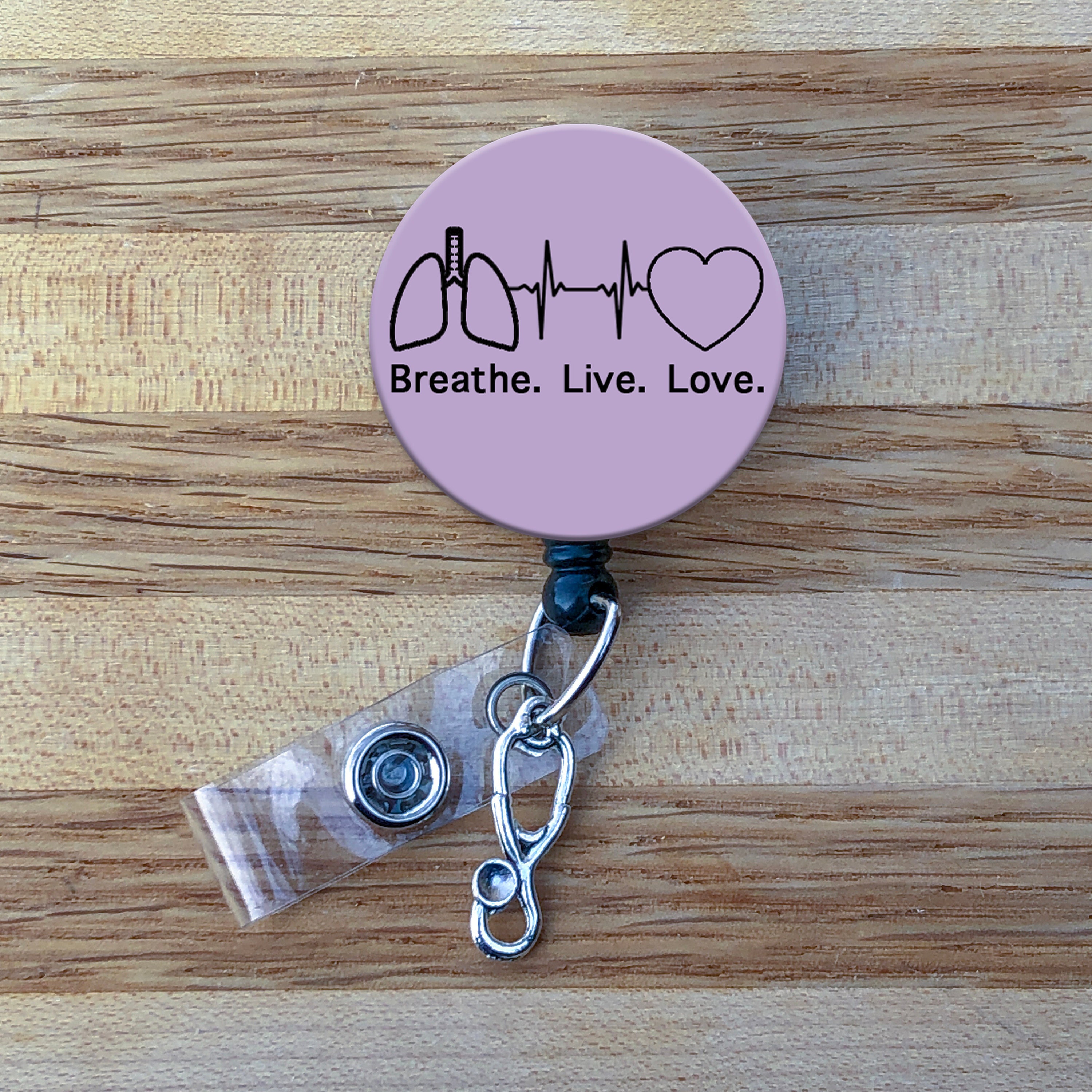 Breathe. Live. Love. Badge Reel. Lungs Respiratory Nurse - Etsy