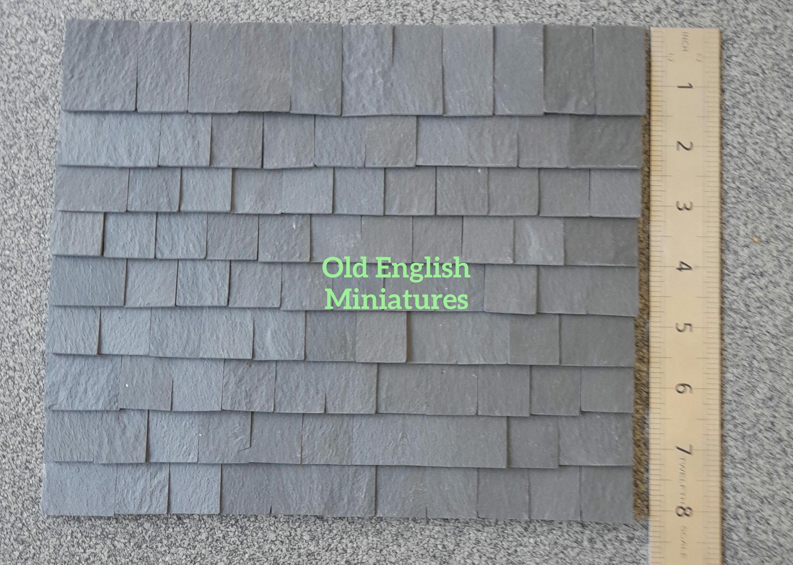 100 Real Miniature Roofing Slates, (straight Edge Design) Hand Crafted ...