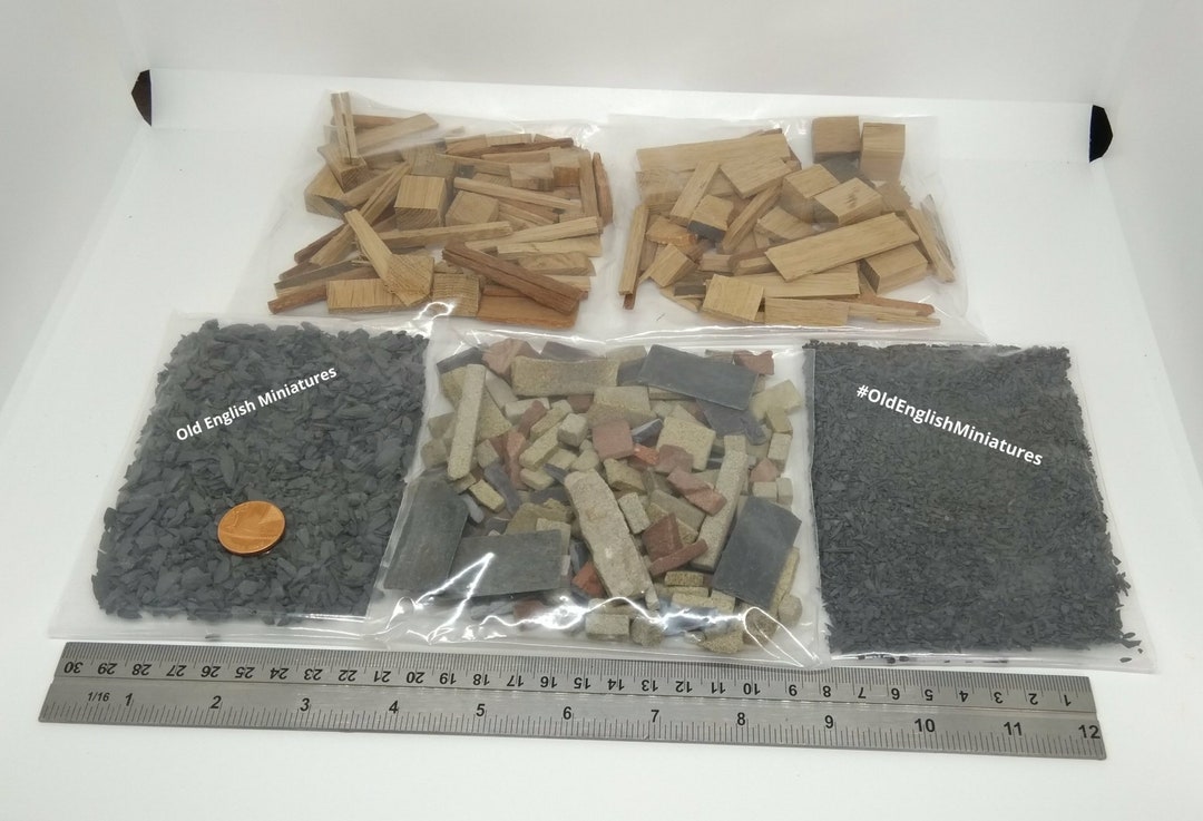 Dolls House Rubble Kit Real Miniature Slate, Stone, Oak, Fairy House ...