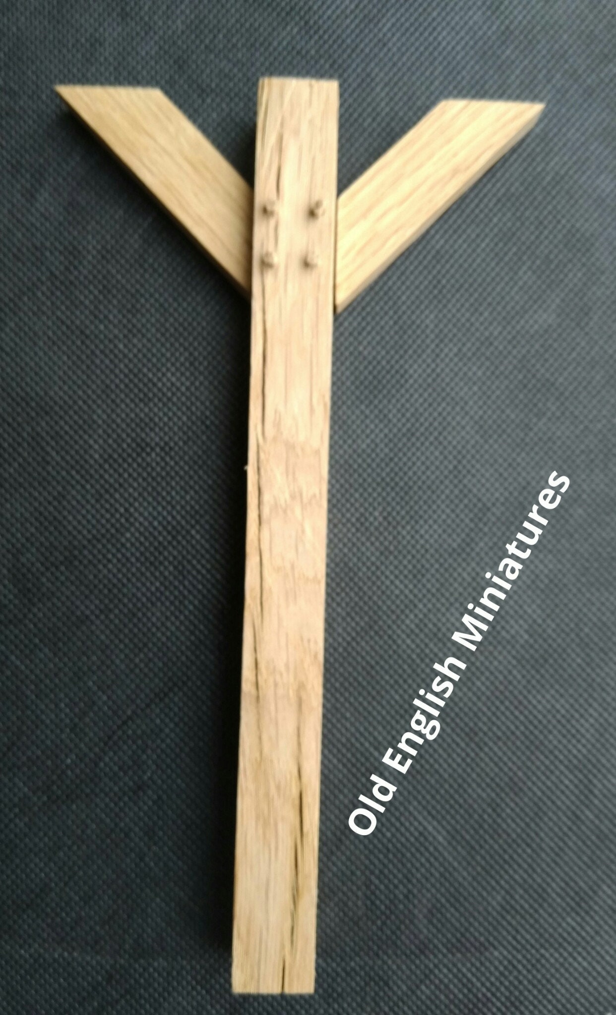 Dolls House Miniature Real Solid Oak Pillar/ Post With Oak Supports and ...