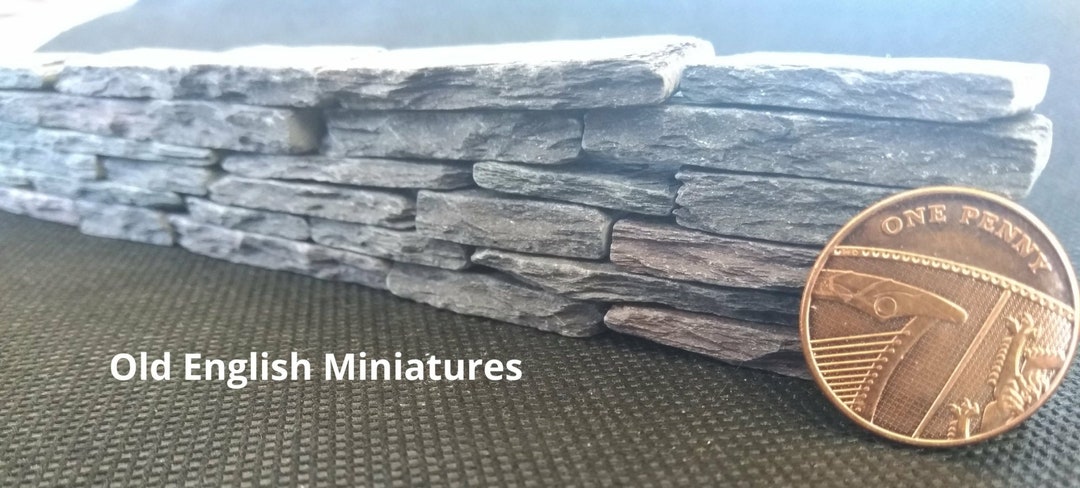 Real Slate Miniature Dry Stone Wall, 45+ Pieces, Dolls House, Dolls ...
