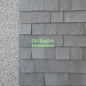100 Real Miniature Roofing Slates, (straight Edge Design) Hand Crafted ...