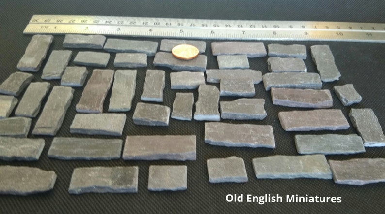 Real Slate Miniature Dry Stone Wall, 45+ Pieces, Dolls House, Dolls ...