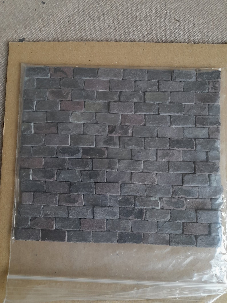 Real Miniature Vintage Slate Brick Slips, Cobbles Over 100 Years Old ...