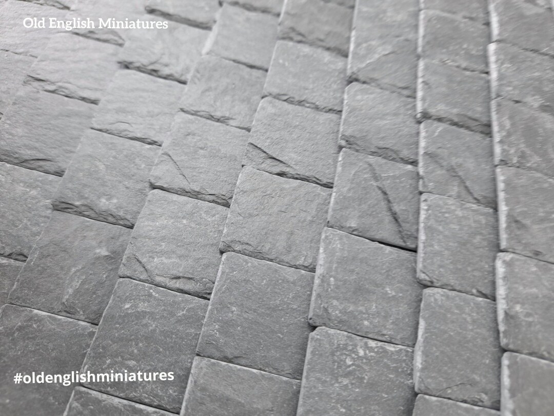 100 Real Miniature Roofing Slates, Hand Crafted, Hand Split and Hand ...