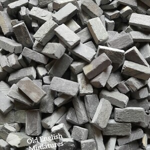 Real Miniature Vintage Slate Brick Slips, Cobbles Over 100 Years Old ...