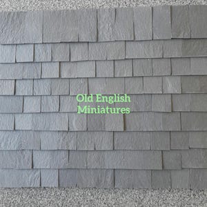 100 Real Miniature Roofing Slates, (straight Edge Design) Hand Crafted ...