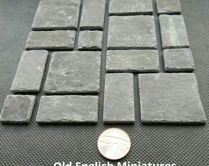 Real Miniature Vintage Slate Brick Slips Cobbles Over 100 - Etsy