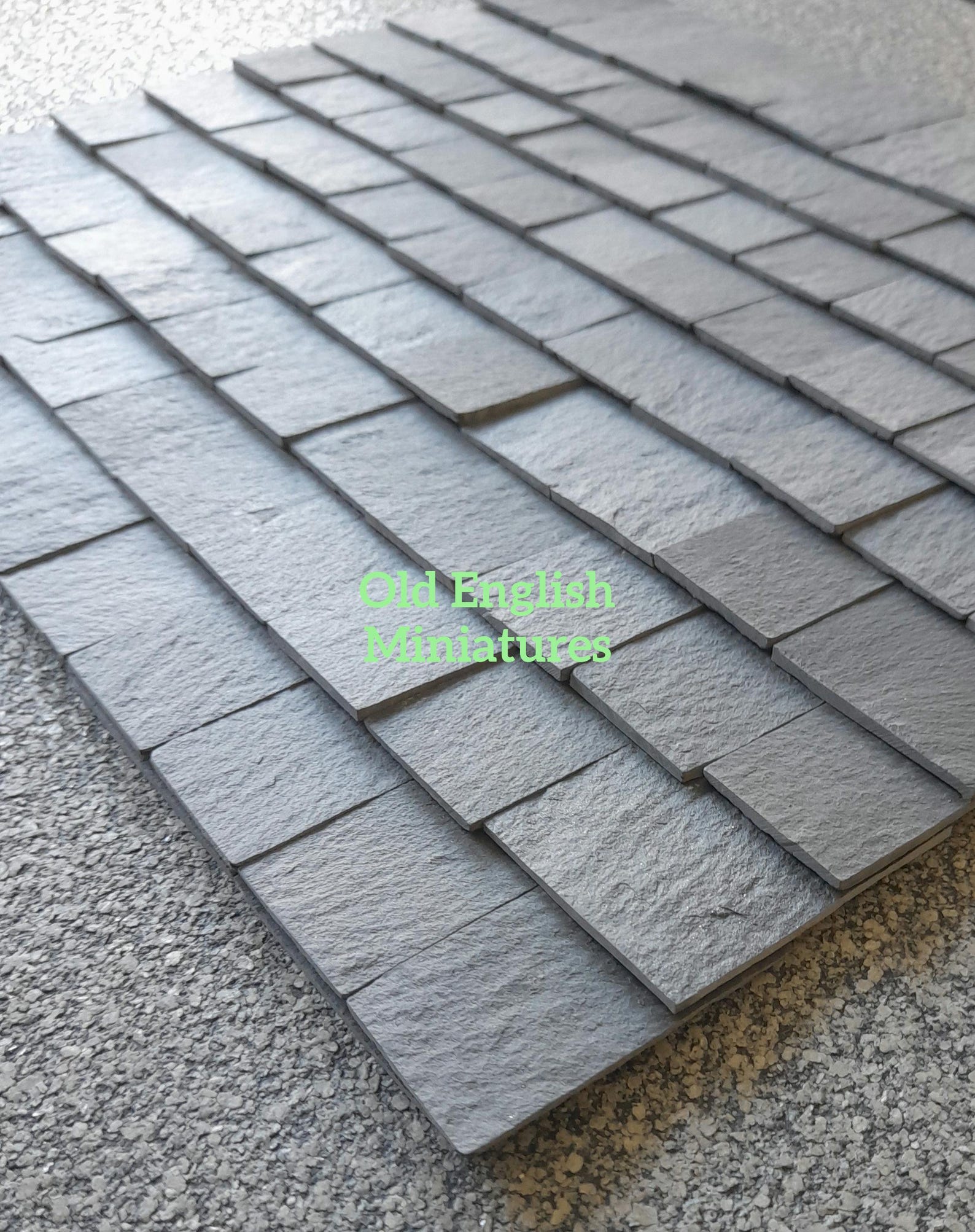 100 Real Miniature Roofing Slates, (straight Edge Design) Hand Crafted ...