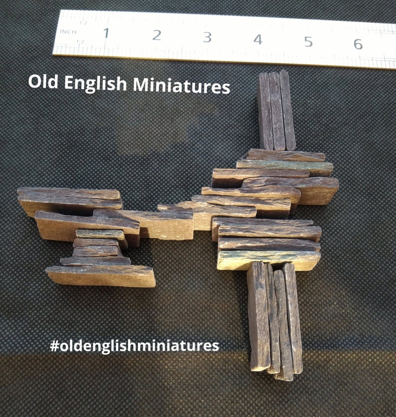 Real Slate Miniature Dry Stone Wall, 45+ Pieces, Dolls House, Dolls ...
