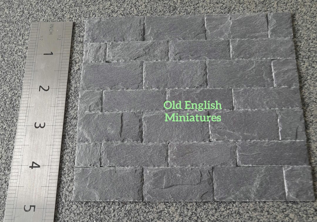 Real Vintage Miniature Slate Floor or Wall Tiles for Dolls House, Hand ...