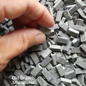 Real Miniature Vintage Slate Brick Slips, Cobbles Over 100 Years Old ...