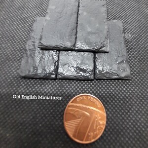 100 Real Miniature Roofing Slates, Hand Crafted, Hand Split and Hand ...