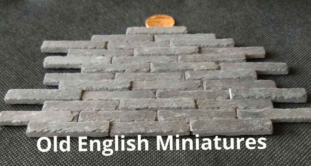 Dolls House, Real Vintage Miniature Slate Brick Slips, 3d Wall, Fairy ...