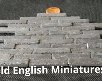 Large Amount of Very Thin Real Miniature Vintage Slate Brick Slips ...